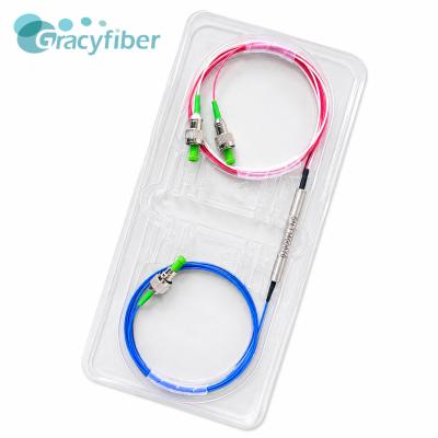 China 1650nm Dual Stage Optical Circulator 3 Port Single Mode SMF 28e P Grade High Isolation FC APC Connector for sale