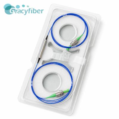 China 1550nm Dual Stage PM Fiber Isolator 500mW Corning PM1550 Slow Axis High Isolation Low Loss FC APC Steel Tube，Passive Optical Components for sale