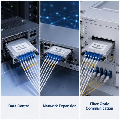 China Plug-in MWDM module，40Gbps Plug-in MWDM Module High Speed Optical Communication Module Low Power Fiber Network Equipment for Data Center Network Expansion for sale