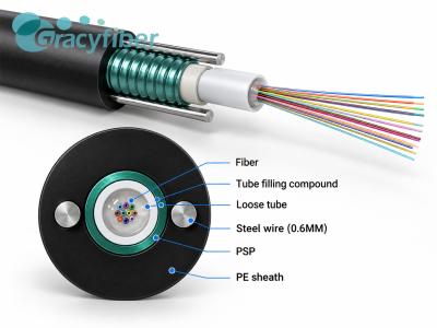 China GYXTW 2–12 Core Unitube Light-Armored Fiber Optic Cable for sale