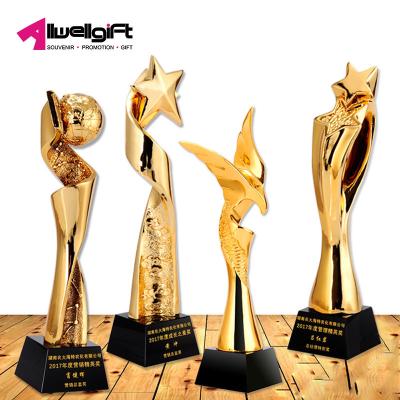 Cina Cavallo del trofeo di Angel Gold Plated Black Crystal a forma di per il ricordo in vendita