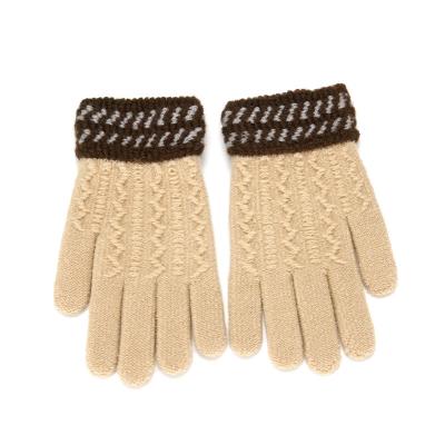 China wholesales custom kids five-fingers fashion gym simple winter warm and cold proof kintted  sports touch screen mitts Te koop
