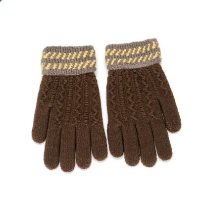 China wholesales custom kids five-fingers fashion gym simple winter warm and cold proof kintted  sports touch screen mitts Te koop