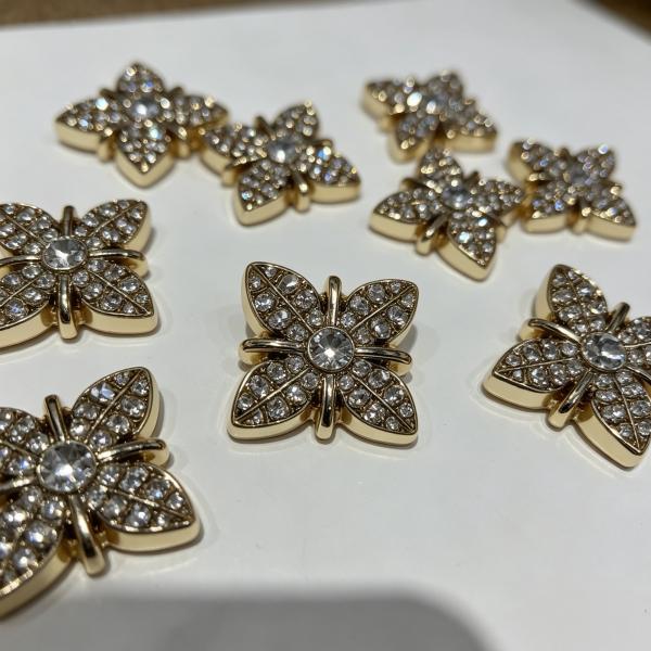 Quality Pin Buckle Flower Diamond Shoe Line Square Shape Fits Most Ladies Shoes Straps for sale