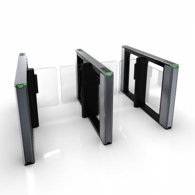 China High Speed Temp Face Recognition Detector LED Cylinder Speed Gate Turnstile for Office Buildings for sale