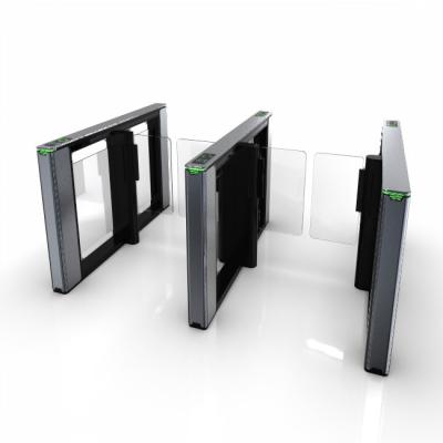 China High Speed Temp Face Recognition Detector LED Cylinder Speed Gate Turnstile for Office Buildings for sale