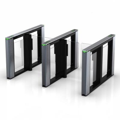 China High Speed Temp Face Recognition Detector LED Cylinder Speed Gate Turnstile for Office Buildings for sale