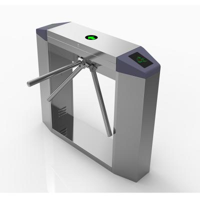 China Pedestrian Access Control Tripod Turnstile Barrier Gate with RFID Reader in Semi-auto mode for sale