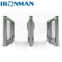China Intelligent RFID Card Turnstile Stainless Steel Access Control Swing Barrier Gate 1200mm for sale