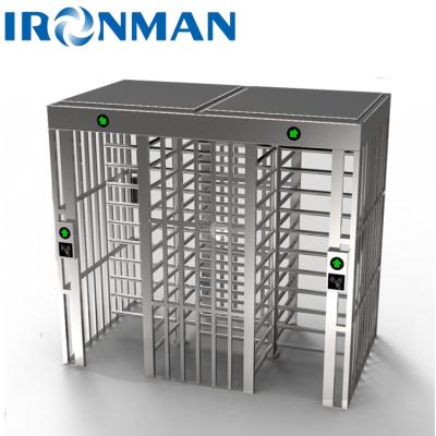 二重車線が付いている304のステンレス鋼の回転木戸の完全な高さの構造の回転木戸