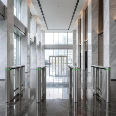 China SUS304 Stainless Steel Speed Gate Turnstile with Sound and Light Alarm and Servo Motor for Smooth Pedestrian Access for sale