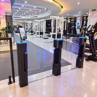 China Gym Standing Swing Turnstile Gate Bidirectional Swing Barrier Turnstile for Fitness Center Access Control for sale