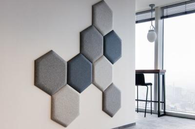 China Theater-Hexagon-Polyester-akustische Platten-schalldichtes ungiftiges zu verkaufen