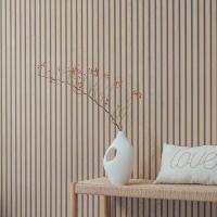 China Lightweight Durable Wood Veneer Slats Wall Cladding Soundproof for sale