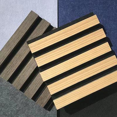 Cina Soundproof MDF Akupanel Wood Slatted Wall Acoustic Felt Panels in vendita