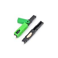 China SC APC Fiber Optic Fast Connector 45dB Return Loss Field Installable 0.4dB Insertion Loss for sale