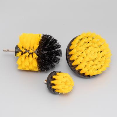 Cina spazzola gialla 3.5in dell'impianto di lavaggio del trapano 3pcs in vendita