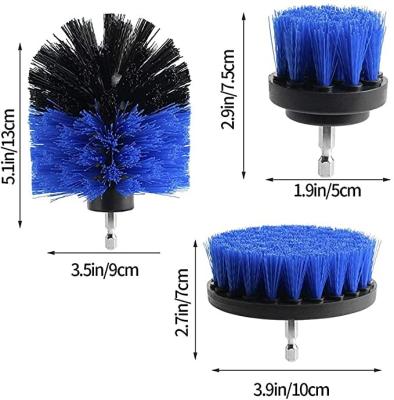Cina Il colore blu 4 pezzi spazzola per il collegamento di trapano senza cordone, corredo di pulizia dell'impianto di lavaggio in vendita