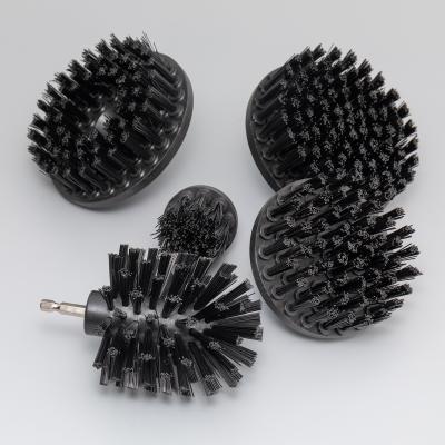 Cina L'impianto di lavaggio di nylon del trapano del collegamento di trapano dell'impianto di lavaggio di colore nero spazzola le setole dure nere in vendita
