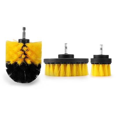 Cina l'impianto di lavaggio del trapano elettrico 3Pcs/Set spazzola la spazzola di pulizia rotonda di plastica per tappeto che l'automobile di vetro stanca le spazzole di nylon in vendita