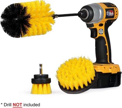 Cina Pezzo giallo Kit For Cleaning della spazzola 3 del trapano dell'impianto di lavaggio di potere in vendita