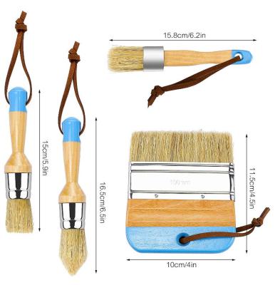 Cina gesso di 1.5in e pittura di legno della maniglia DIY dell'insieme 3pcs dei pennelli della cera in vendita