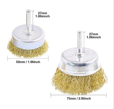 Cina Set di pennelli 9pcs della ruota del cavo M10 per la ruggine pulita del supporto conico a 1/4 pollici del trapano in vendita