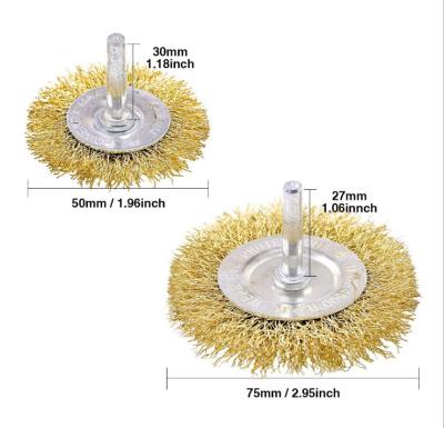 Cina Set di pennelli 9pcs della ruota del cavo M10 per la ruggine pulita del supporto conico a 1/4 pollici del trapano in vendita