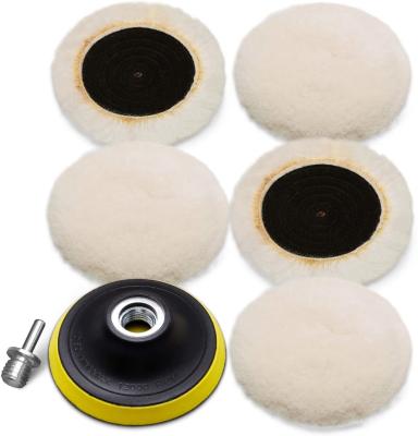 Cina i tamponi a cuscinetti per lucidare di lucidatura della lana 70mm della ruota 7Pcs hanno messo 4,8 once in vendita