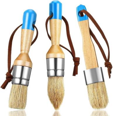 Cina set di pennelli rotondo 3pcs della pittura del gesso di 2in per la decorazione di legno della casa della mobilia in vendita