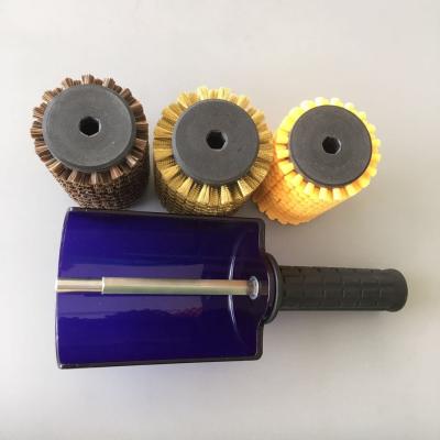 Cina corredo 1.5kg 10.67x6.42in di 3pcs Spazzola per cera da sci Roto Brush per le sovrapposizioni di lucidatura in vendita