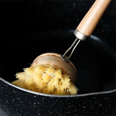 Cina stoviglie pulite di legno del set di pennelli 4Pcs dell'impianto di lavaggio della cucina del piatto di 6*8cm in vendita