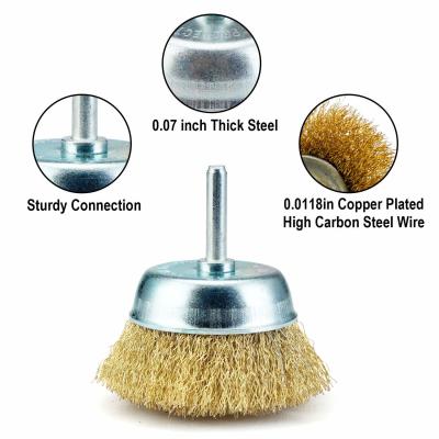 Cina spazzola della ruota del cavo 7pcs per la smerigliatrice Set 6mm Rod Corrosion Resistant in vendita