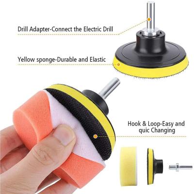 Cina i tamponi a cuscinetti per lucidare di lucidatura del trapano spesso di 2.5cm spingono il corredo dell'amplificatore dell'automobile 14Pcs in vendita