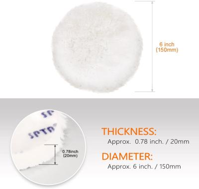 Cina Cuscinetto di lucidatura di lucidatura 6Pcs 150mm a 6 pollici della lana bianca in vendita