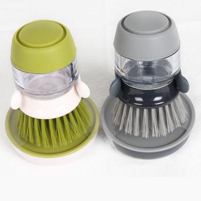 Cina La palma d'erogazione del sapone sfrega la spazzola con pulizia di Tray Dishes Pots Pans Sink del gocciolamento in vendita