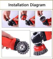 China 3Inch Twisted Wire Cup Brush M14 Thread Remove Rust For Any Angle Grinder for sale