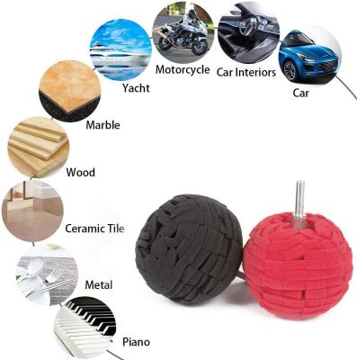 Cina I tamponi a cuscinetti per lucidare a 3 pollici dell'automobile 17PCS puliscono i cuscinetti con una spugna di lucidatura con l'adattatore del trapano M10 in vendita