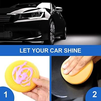 Cina Cuscinetto dell'applicatore della schiuma della cera da 4 pollici 24 pezzi per lucidatura e l'inceratura dell'automobile in vendita