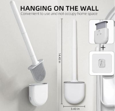 Cina Spazzola della toilette della maniglia ed insieme smontabili TPR del supporto per il bagno montato in vendita