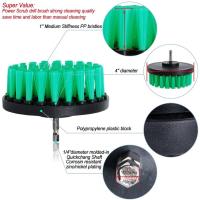 China 5pcs Drill Powered Cleaning Brush Compatible With Cleaning Pool Tile for sale