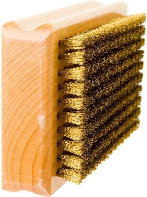 China 3 pedazos Ski Wax Brush Kit Rectangular que encera con la cerda de cobre amarillo en venta