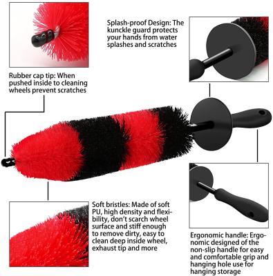 Cina Spazzola dettagliante Kit Without Scratch Car dell'automobile di Rim Cleaning Dirt e della gomma 8pcs in vendita