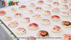 Foodart® A2 Flatbed Food Printer, Edible Ink Printer Prints Flower Image on Macarons | Foodprinttech
