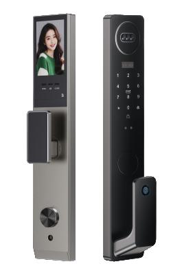 China 3D Facial Recognition Fully Automatic Smart Door Lock With 4.5 Inch Display & Video Doorbell for sale