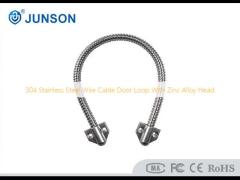 304 Cable de aço inoxidável de fio de porta loop com cabeça de liga de zinco