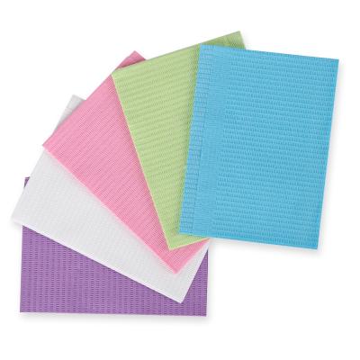 China Dental bib Wood Pulp Paper With PE Film Water Non Woven Fabric Waterproof Single Use for sale