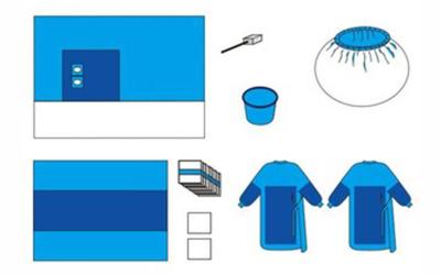 China Medical Disposable Sterile Procedure Packs Surgical Angiography Kits 210*300cm for sale