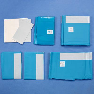 China 45gSMS Sterile Disposable Universal Surgical Drapes Kits 80 * 145cm for sale