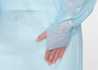 Cina Accessori chirurgici del pollice del ciclo di isolamento dell'abito di CBE dell'abito di plastica impermeabile del grembiule in vendita